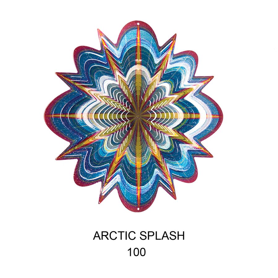 Spinfinity Designs Arctic Splash 12 in. Stainless Steel Wind Spinner ...