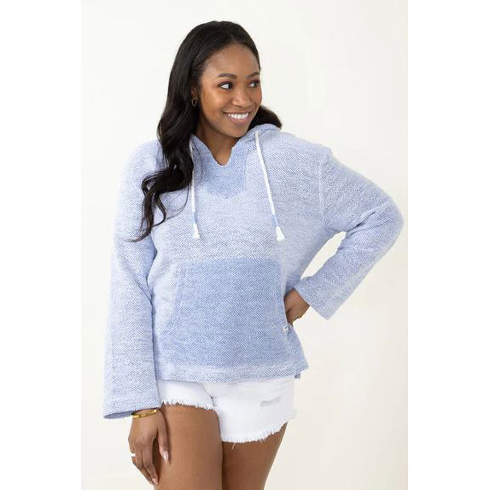 Simply Southern, Terry Rope Hoodie, Slate Blue – Alsip Nursery