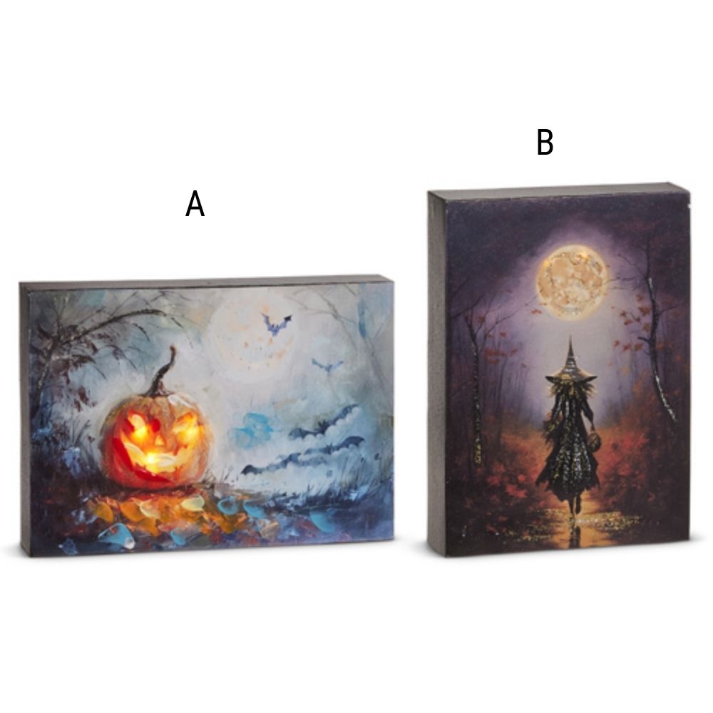 Spooky Night Lighted Block Art 10", Assorted and Sold Separately ...